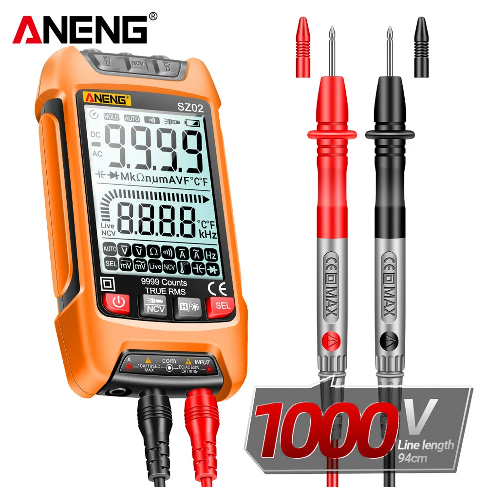 ANENG SZ02 SZ01 Smart Digital Multimeter 6000/9999 Counts True RMS Auto ...
