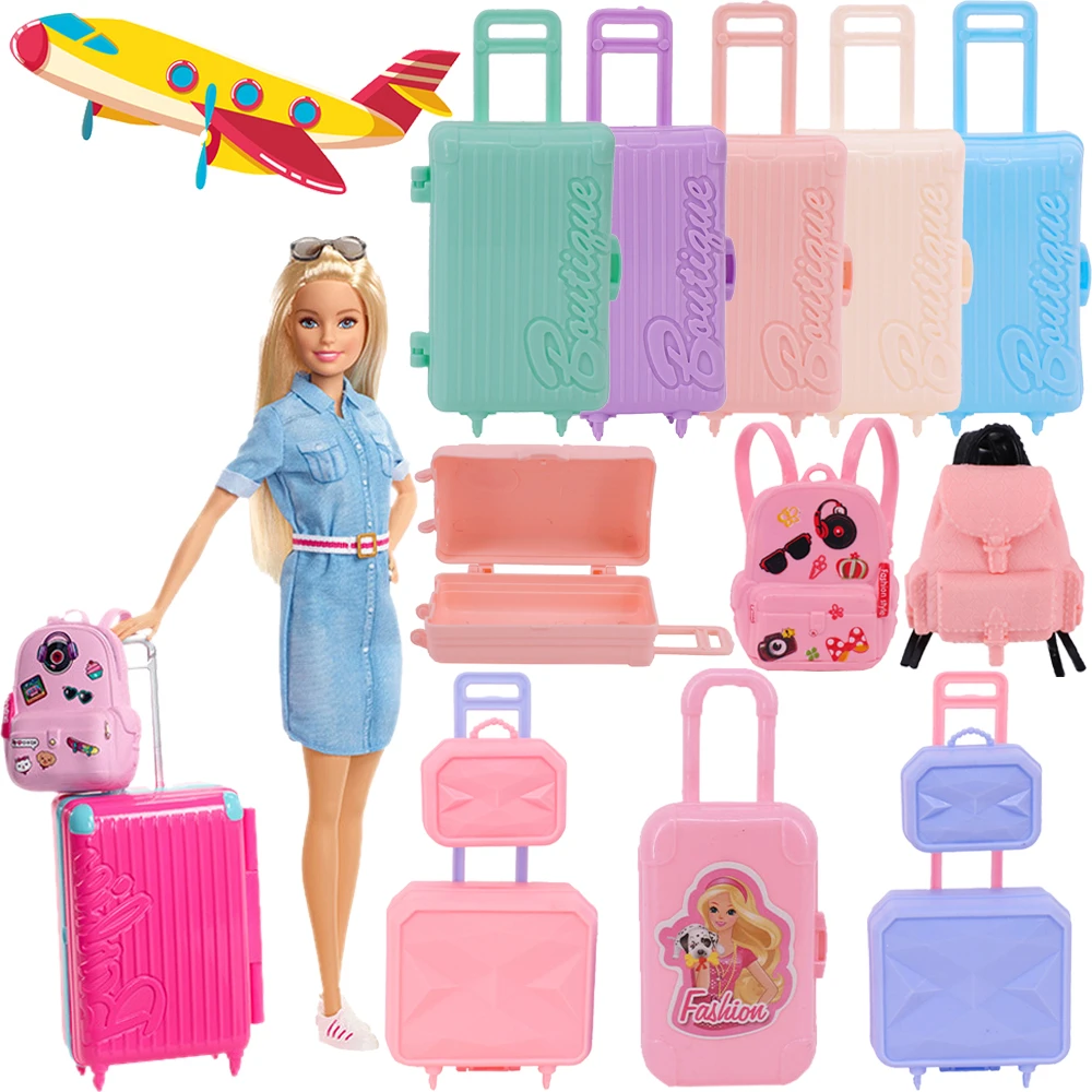 Maleta de viaje de moda, equipaje para Barbies, accesorios de ropa ...