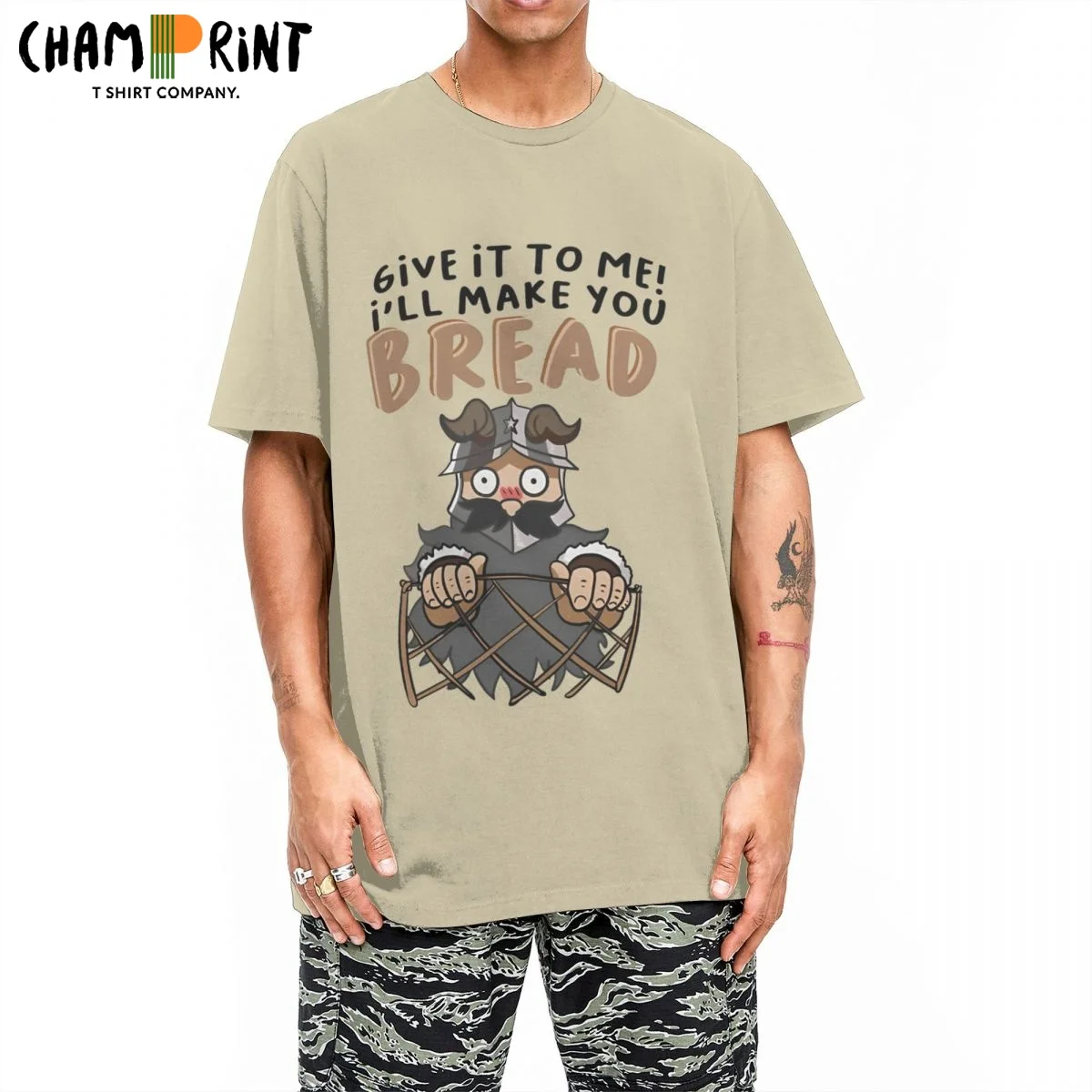 Bread-Senshi-T-Shirts-for-Men-Delicious-In-Dungeon-Meshi-Leisure-Cotton-Tee-Shirt-Round-Collar.jpg