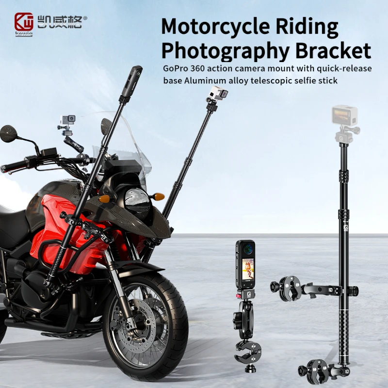 Aluminum Motorcycle Camera Mount Kit Heavy Duty Anti-Vibration & Anti ...