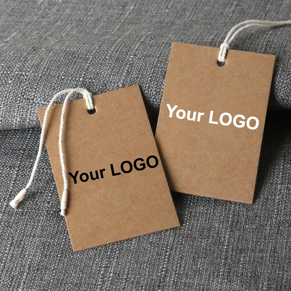 Free Custom Printed 700gsm Kraft Paper Hang Tags, Eco-Friendly Price ...