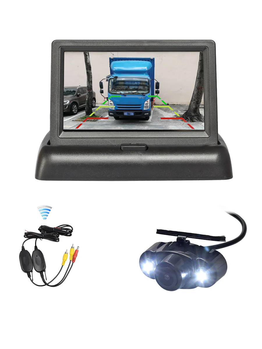 Diykit Wireless 4.3" Car Reversing Camera Kit Back Up Car Monitor Lcd ...