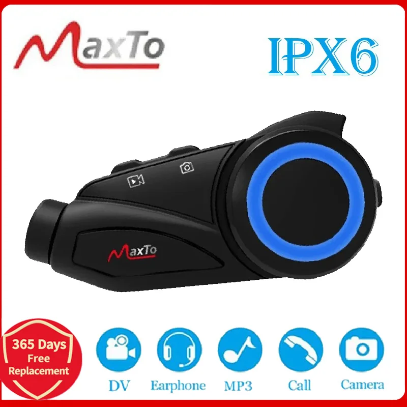 MAXTO-M3-Motorcycle-Helmet-Bluetooth-Headset-Intercom-1000m-WiFi-Sony ...