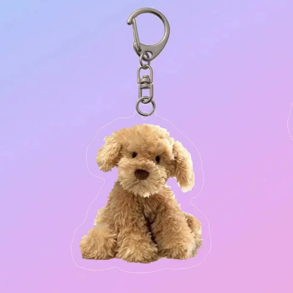 Lover Gift White Animal Teddy Dog Golden Retriever Dog Keychain Pet ...