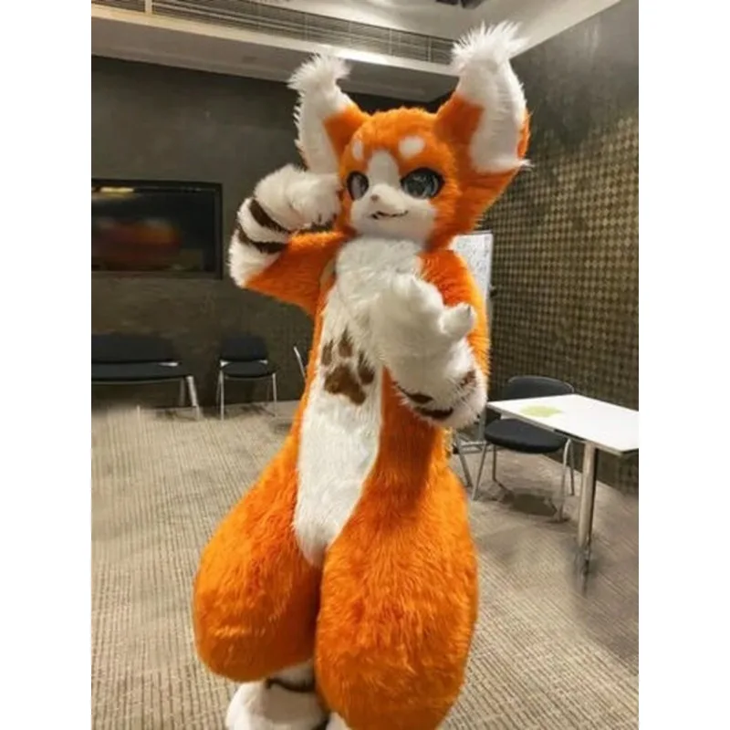 Disfraz-de-Mascota-de-zorro-de-perro-Husky-de-piel-larga-traje-peludo ...