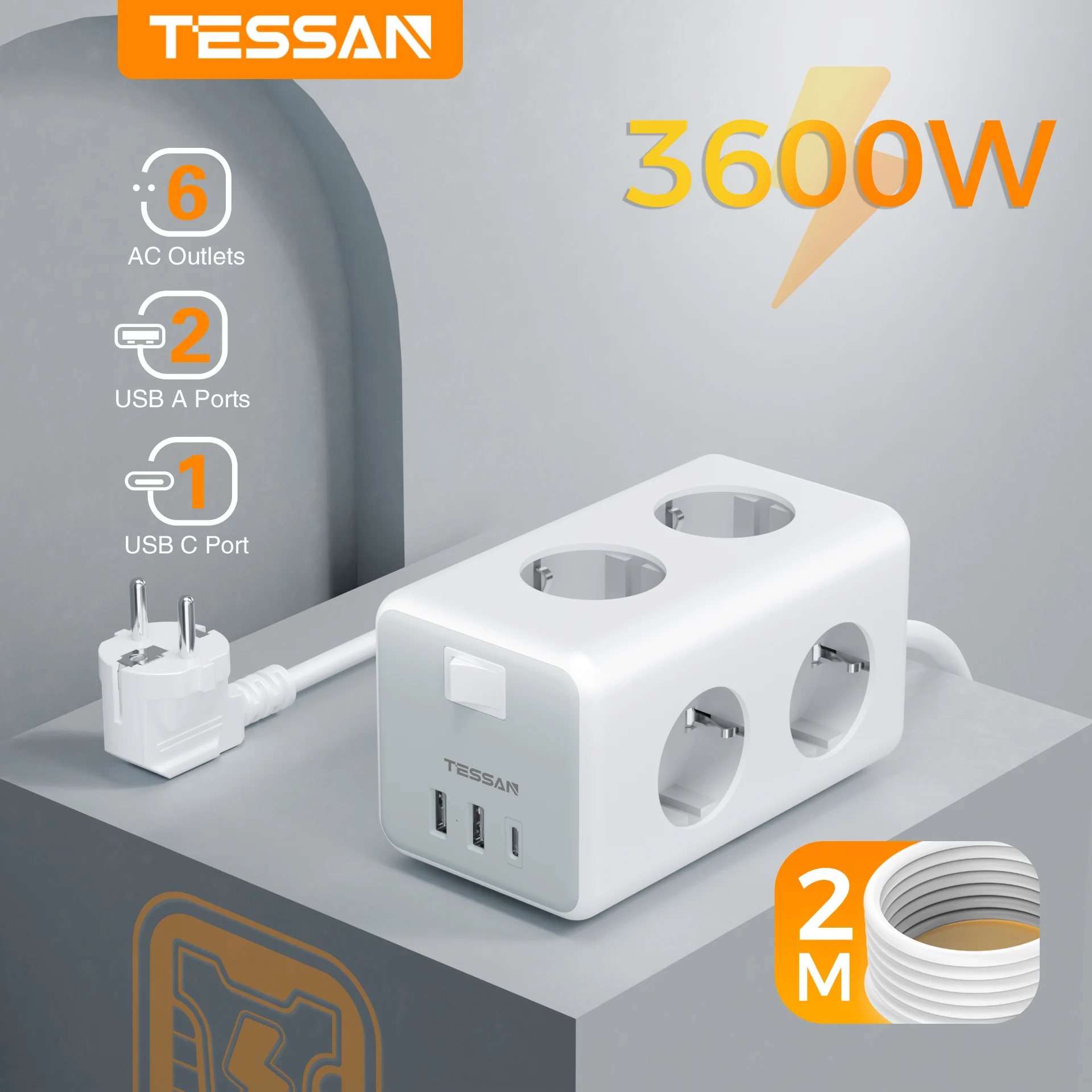 TESSAN-Multiple-Socket-Power-Strip-with-6-Outlets-2-USB-Ports-1-Type-C ...