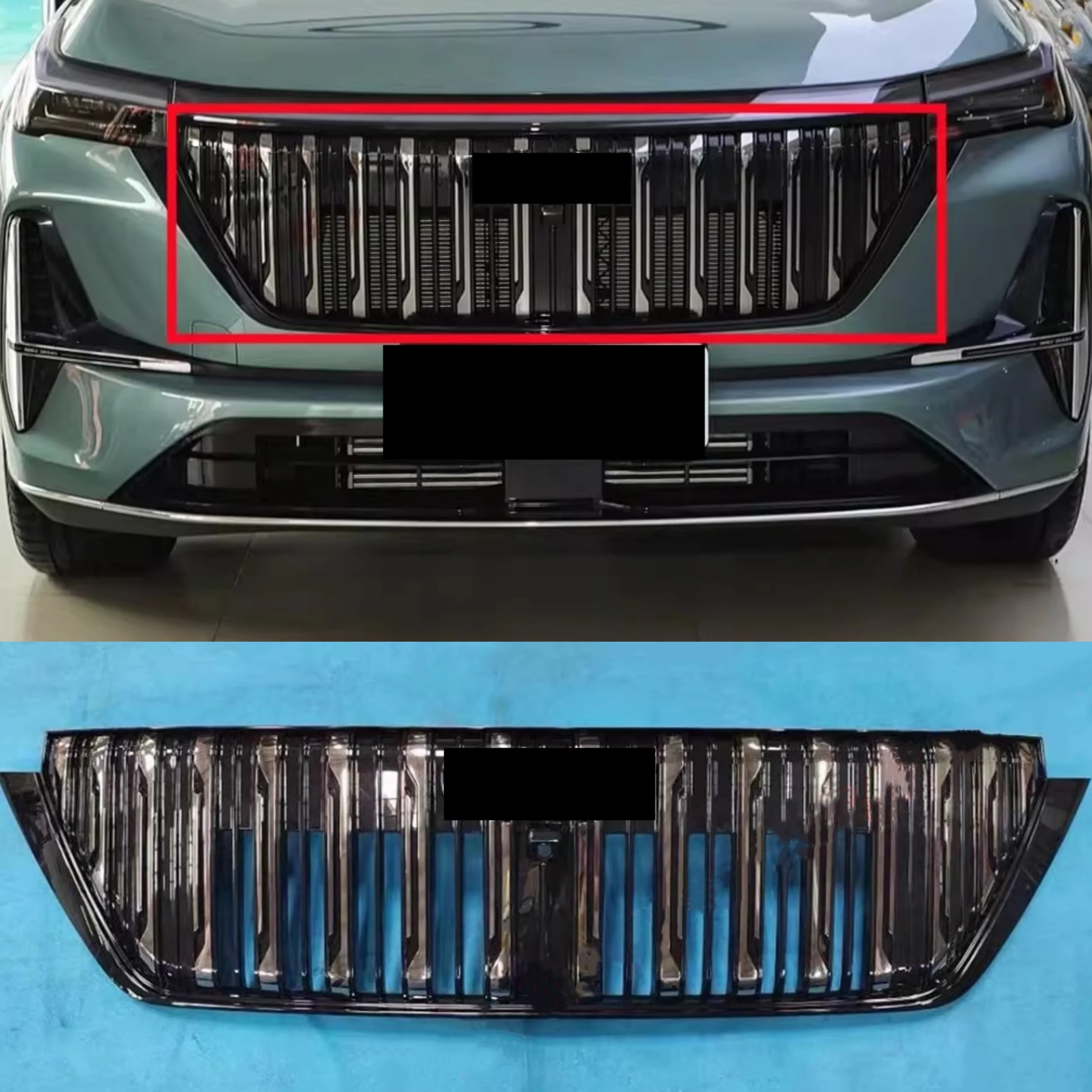 Car Front Bumper Grill Mask Radiator Grille for Geely Atlas L Boyue L ...