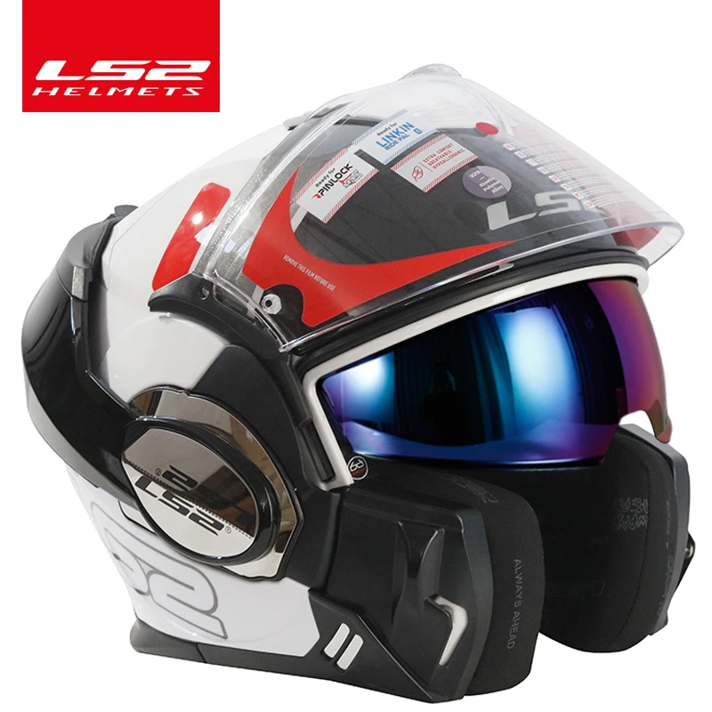 2018 Valiant Ls2 Ff399 Full Face Motorcycle Helmet Flip Up Dual Visor ...
