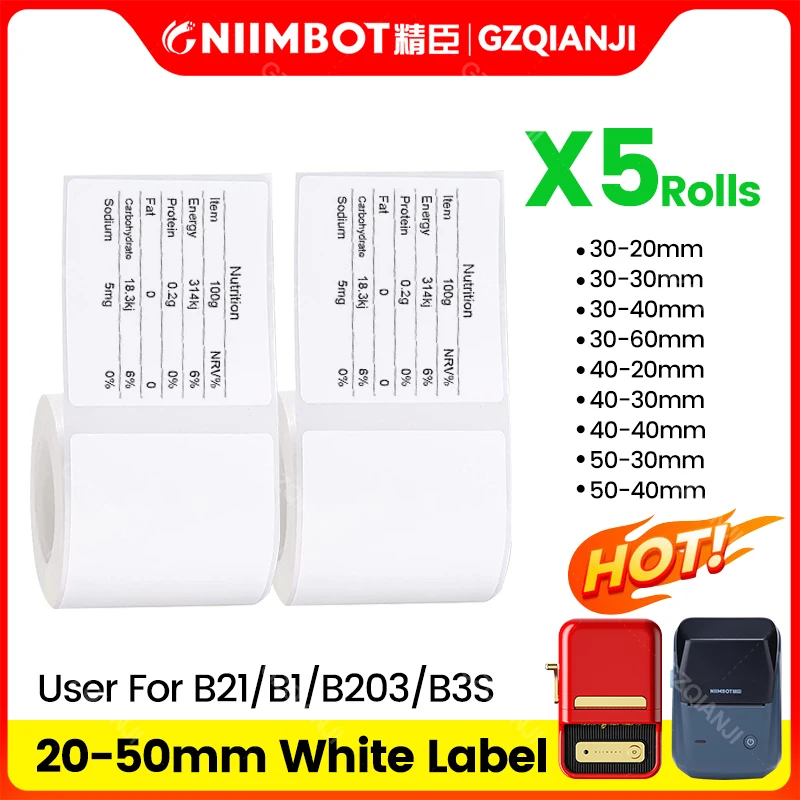 Niimbot Thermal Papel For B21 B1 Printer Home Office Labels Roll ...