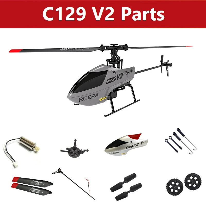 Spare Parts List for RC ERA C129V2 4CH RC Helicopter Canopy Main Frame Gear Motor Blade Receiver ...
