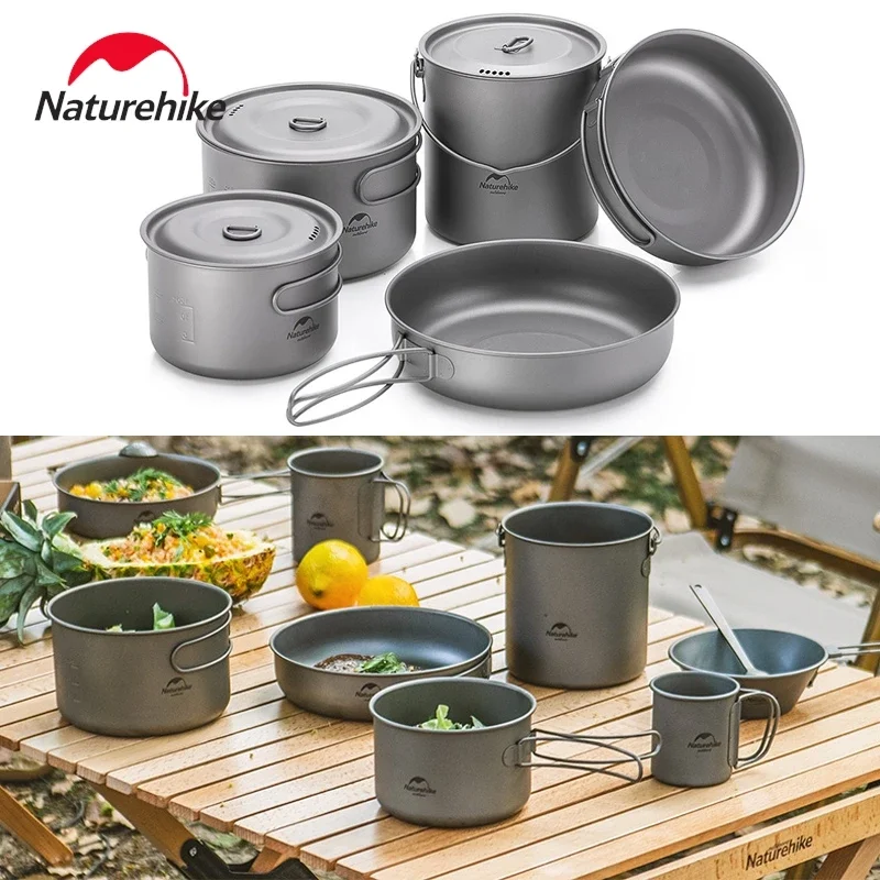 Naturehike-2024-Titanium-Tableware-Foldable-Pot-Frying-Pan-Titanium-Cup ...