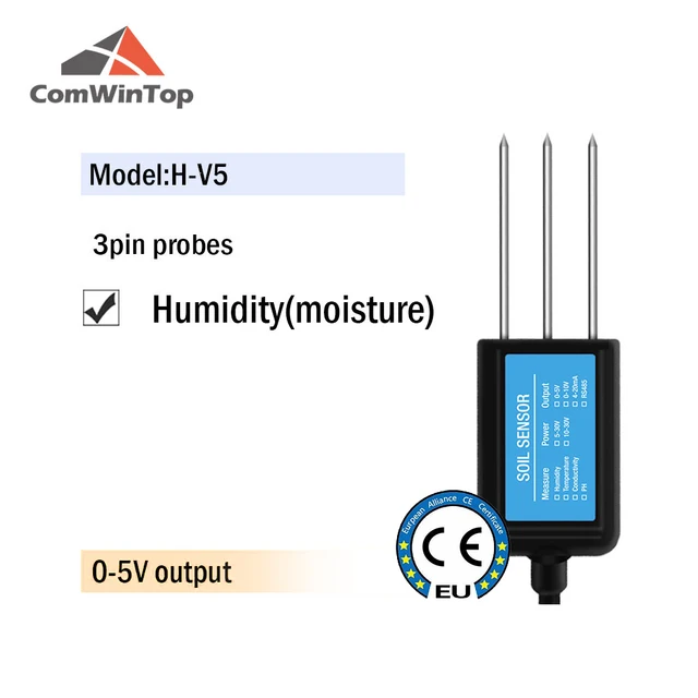 Soil Moisture Temperature Humidity EC PH NPK Sensor with optional 4-20mA 0-5V RS485 output