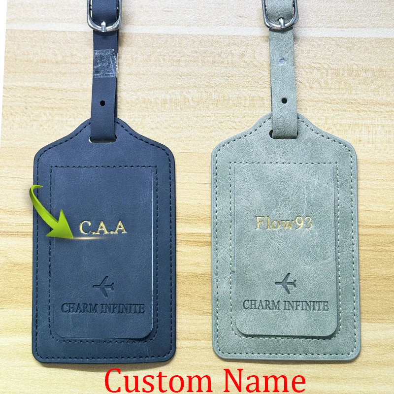 Custom-Gold-Name-Luggage-Tag-Travel-Accessories-Women-Men-Portable ...