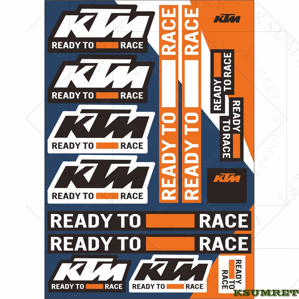 Ready To Race Ktm Stickers Decals Logo Duke Motorcycle Kit Decals ...