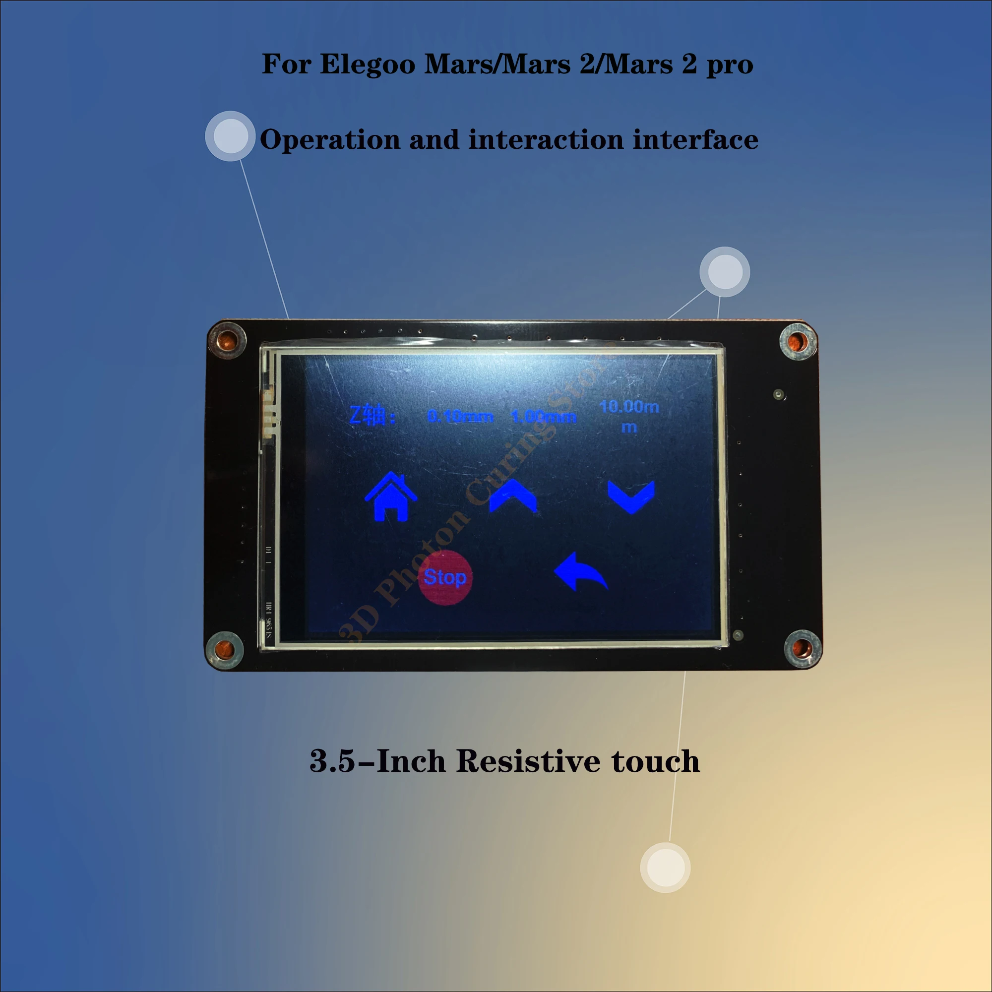 3-5-inch-Resistive-touch-screen-for-Elegoomars-Mars2-mars2-pro-3D-printer-Operation-and ...