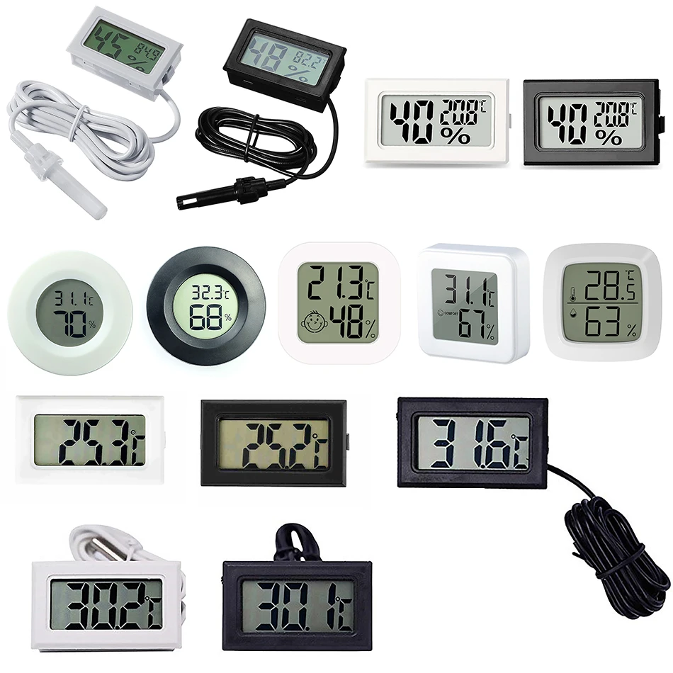 Mini LCD Digital Thermometer Hygrometer Temperature Indoor Convenient ...