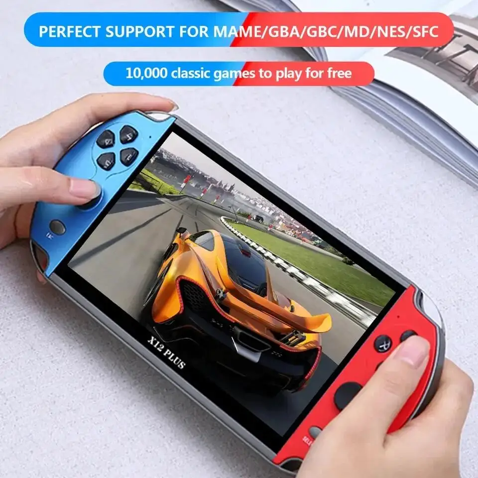 X12 PLUS/X7S Handheld Game Console 7.1 inch/3.5 inch HD Screen Portable ...