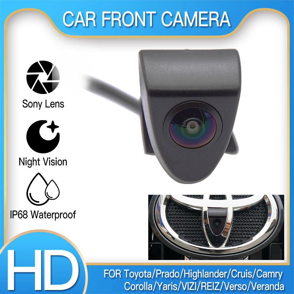 HD-AHD-1080P-telecamera-anteriore-per-auto-per-Toyota-Camry-Corolla ...