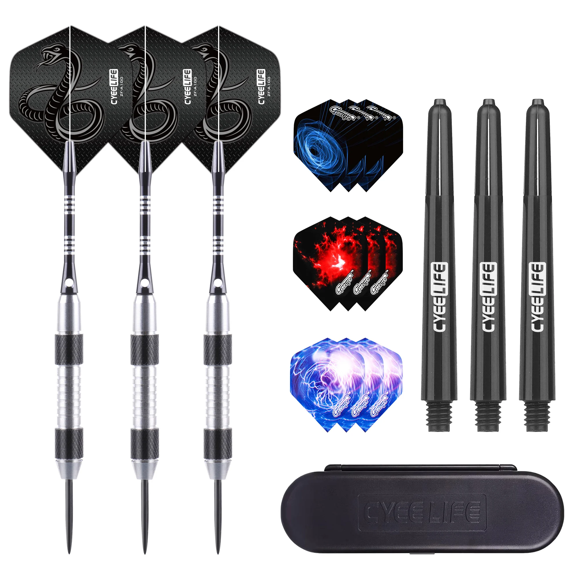CyeeLife-23g-Professional-Dart-Set-3PCS-Steel-Tip-Darts-Flights-Anti ...