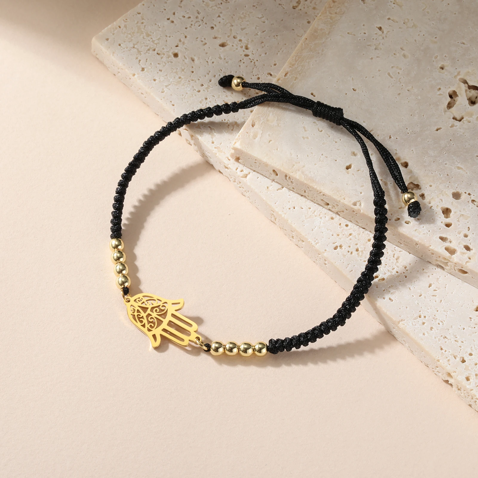 Teamer Hamsa Hand of Fatima Charm Bracelets Women Men Red Black Rope ...