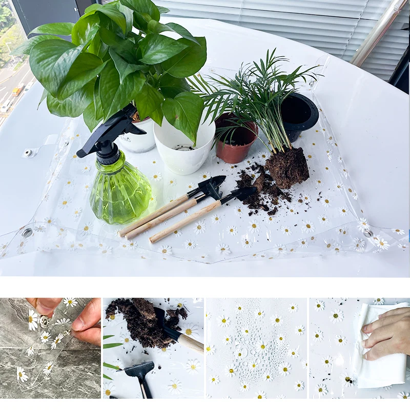 Planting-Mat-68x50cm-Transparent-PVC-Daisy-Gardening-Potting-Pad ...