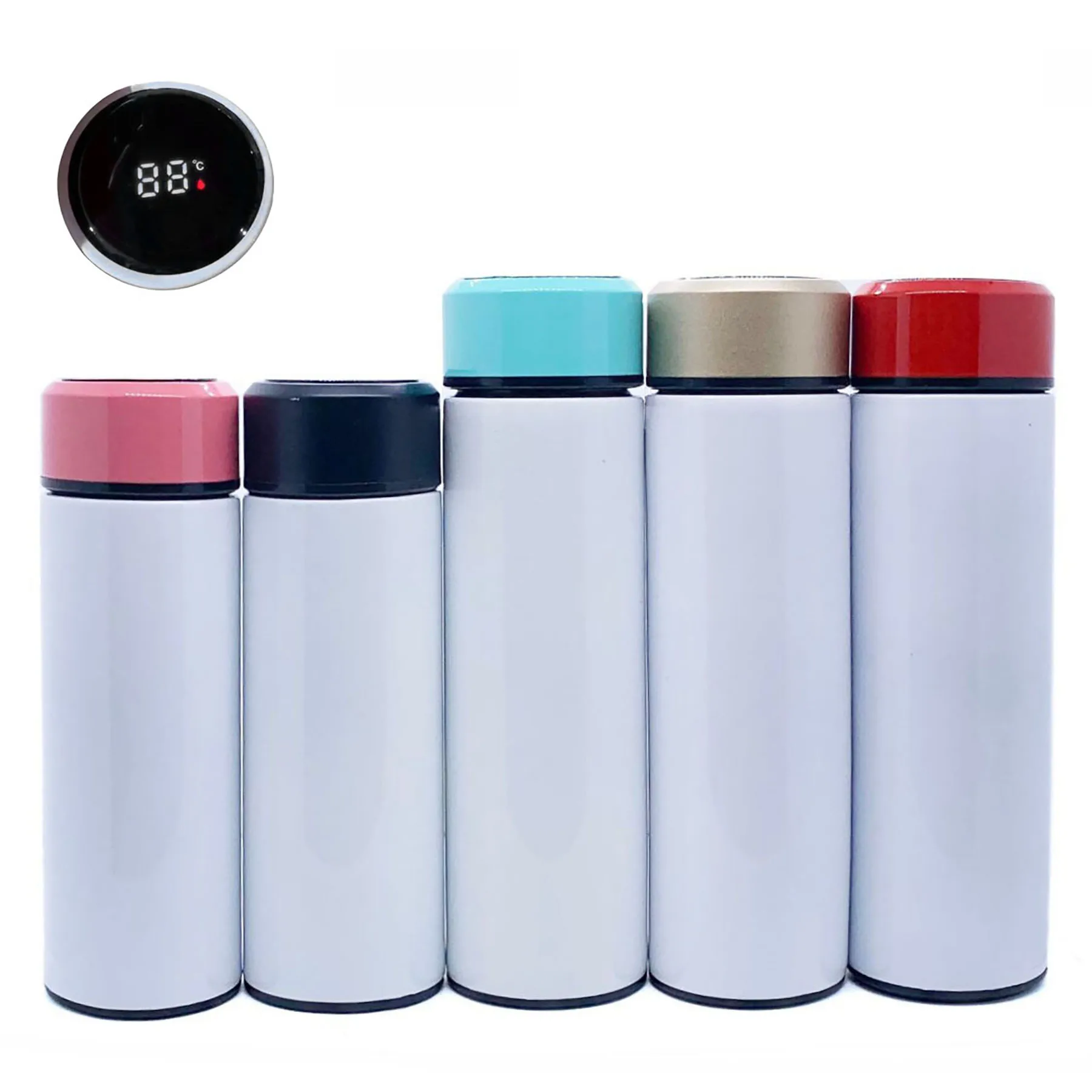 Sublimation Blank Stainless Steel Straight Cup Intelligent Temperature ...