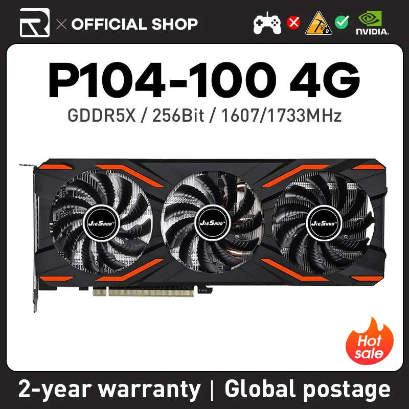 JIESHUO-NVIDIA-P104-100-4GB-1920SP-Graphics-card-for-Mining-16nm-GDDR5X ...