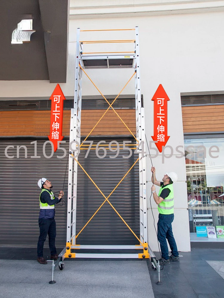 Aluminum-Alloy-Scaffold-Elevator-Folding-Mobile-Engineering-Ladder-High ...