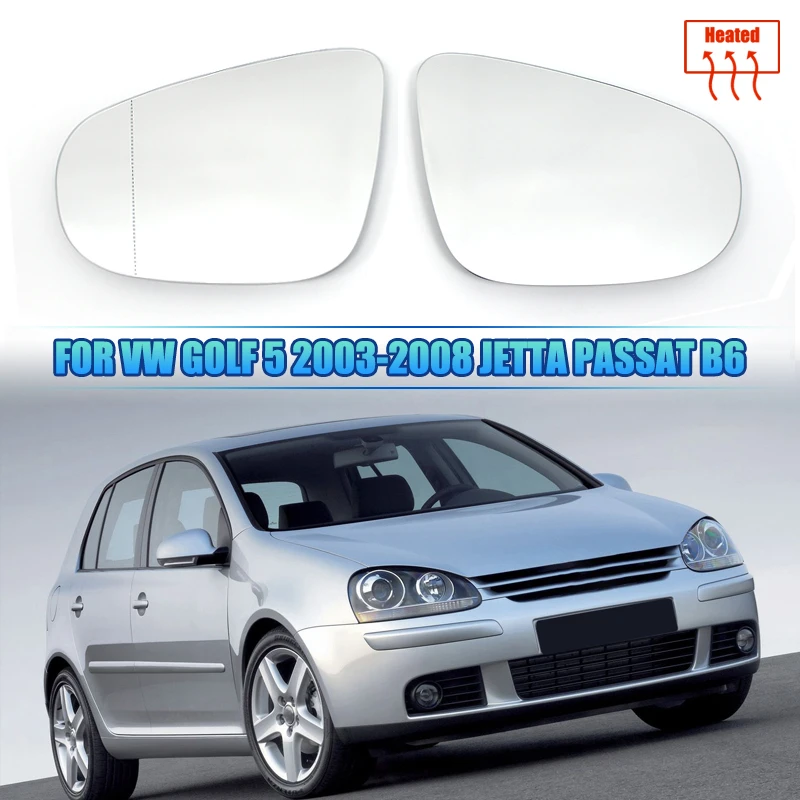 Heated-Clear-Rear-View-Side-Mirror-Glass-Lens-For-Volkswagen-Golf-5-MK5 ...
