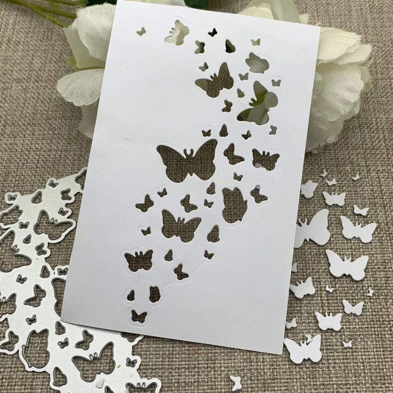 New Butterfly group strip Metal Cutting Dies Stencils For DIY ...