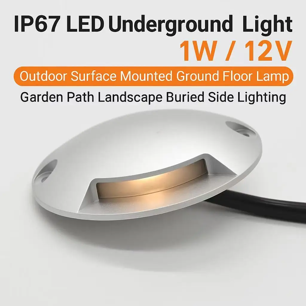 1W Mini Spotlight Waterproof 12V LED Floor Lamp Slim 14mm Step Light ...