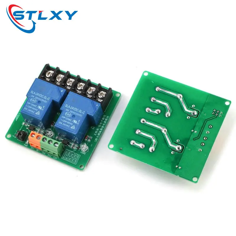 2-way-30A-high-and-low-level-trigger-relay-module-5V-12V-24V-smart-home ...