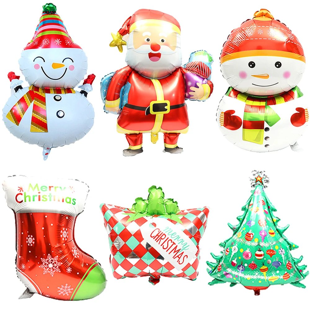 Christmas-Aluminum-Balloon-Santa-Claus-Snowman-Christmas-Tree-Snowflake ...