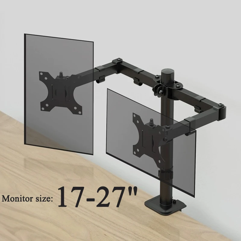 Desktop-Dual-Monitor-Holder-Arm-Robotic-Arm-Load-2-9kg-Pc-Monitor-Stand ...
