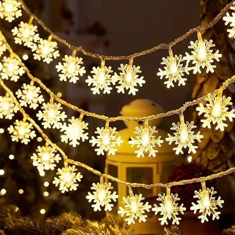 Snowflake-Lights-String-LED-Festoon-Light-Christmas-Decoration-Battery ...