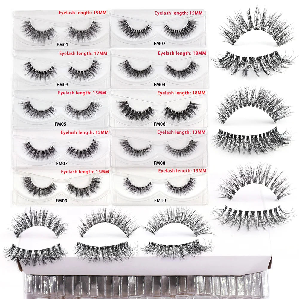 Wholesale transparent band False Eyelashes Wispy 3D Mink Lashes Fake ...