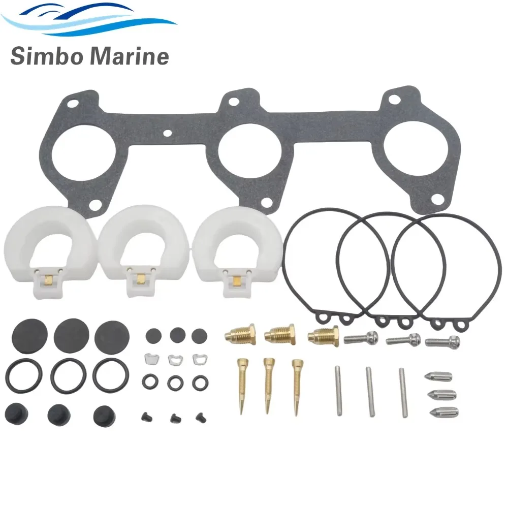 6H3-W0093 Carburetor Repair Kit For Yamaha 2 Stroke 60HP 70HP Outboard ...