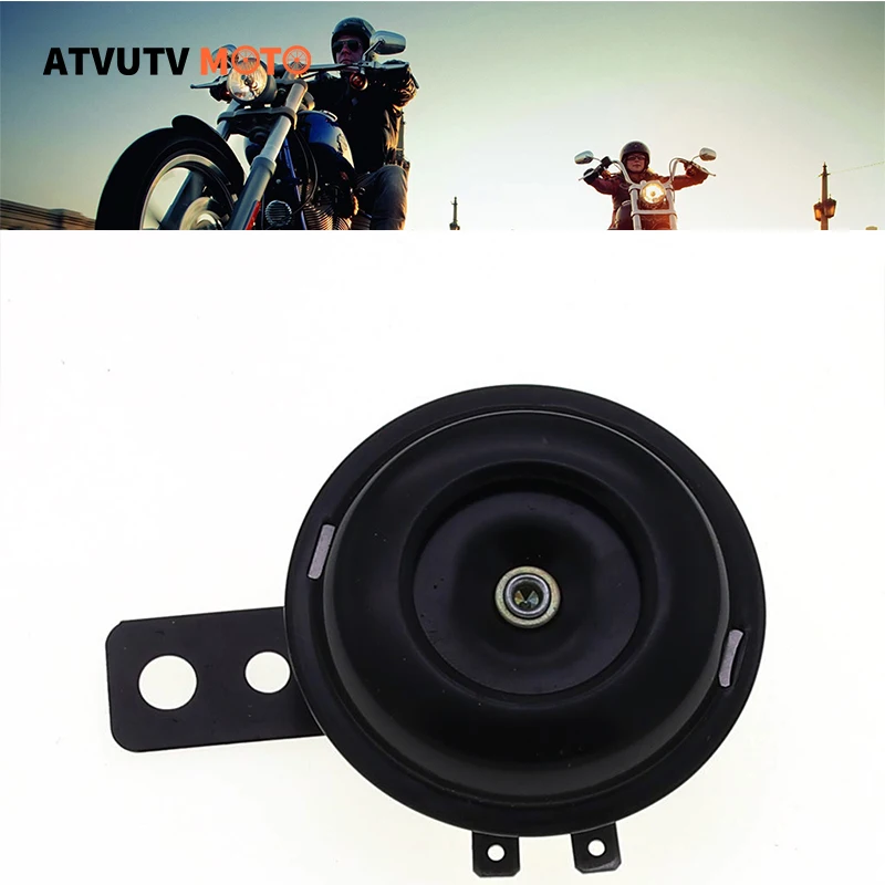 Universal-36V-Motorcycle-Electric-Horn-Kit-Waterproof-Round-Loud-Horn ...