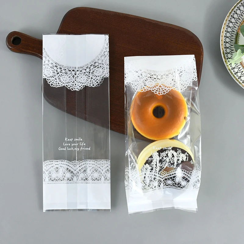 50pcs-White-Lace-Cookie-Bag-Clear-Plastic-Candy-Snack-Bags-Hand-Made ...