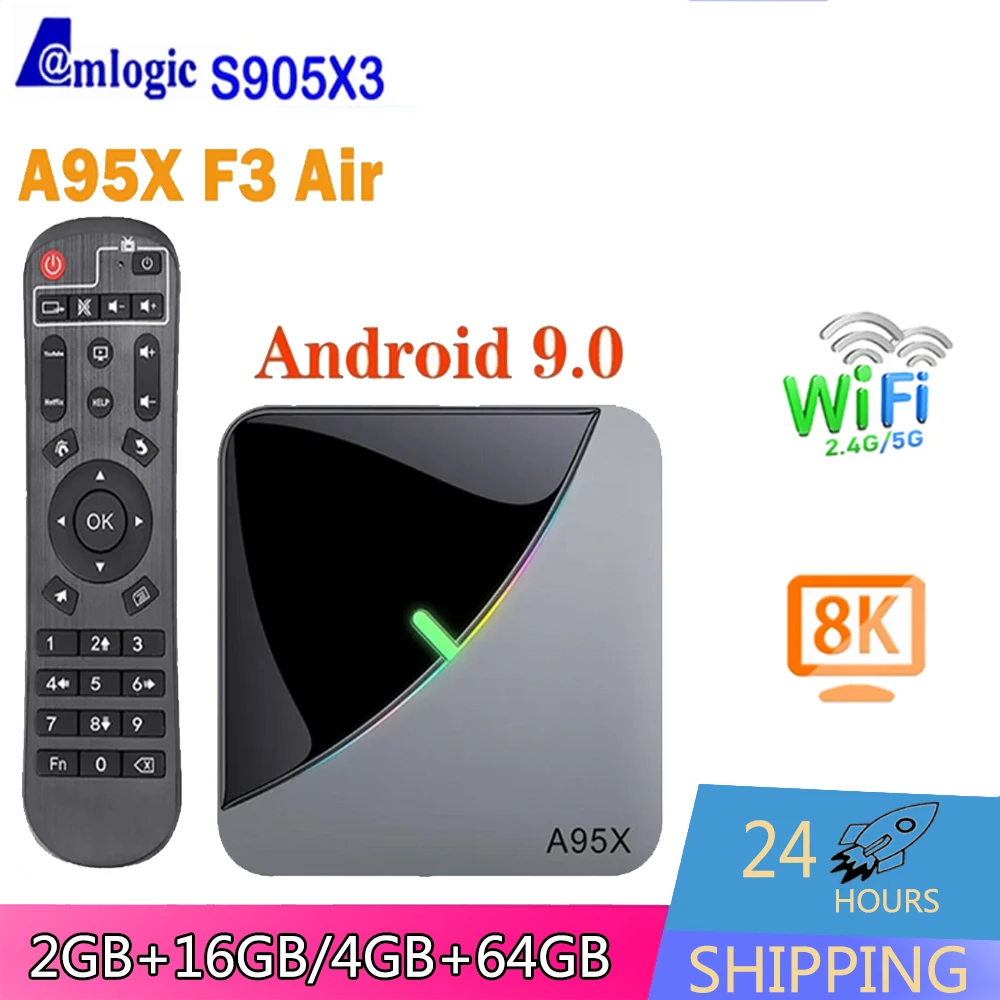 A95X-F3-Air-TV-Box-Ethernet-100M-Amlogic-S905X3-Android-9-0-4K-60fps ...