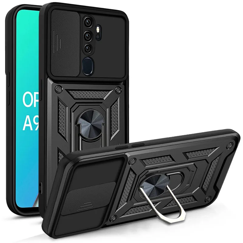 For-OPPO-A5-A9-2020-Case-Shockproof-Armor-Magnetic-Ring-Stand-Holder ...