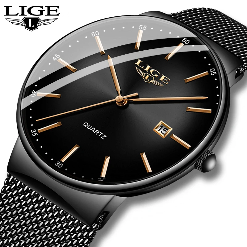 Lige-Mens-Horloges-Mode-Ultra-Dunne-Horloge-Man-Waterdicht-Datum-Quartz ...