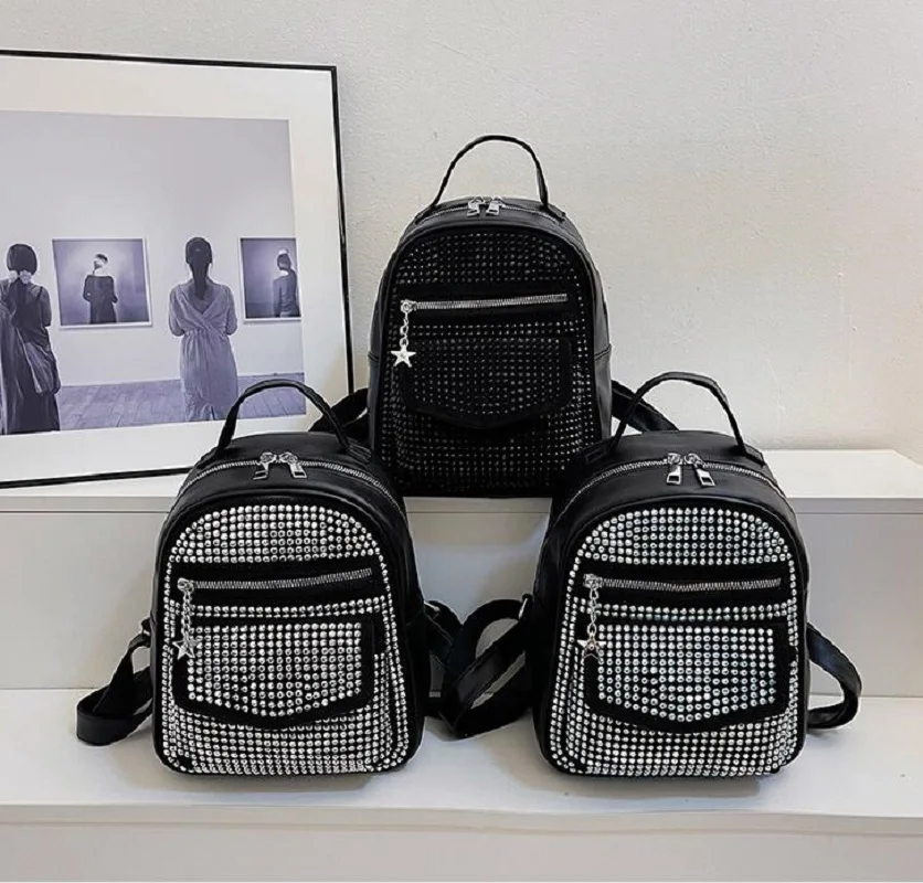 New-Arrival-Fashion-Bright-Diamonds-Leather-Backpacks-Women-Casual ...