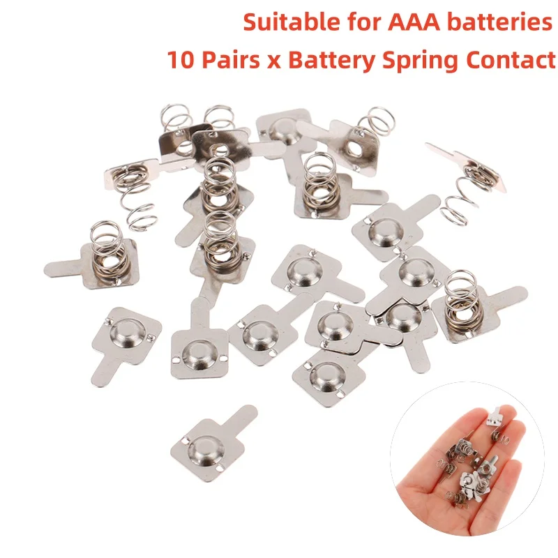 20pcs-Replacement-Metal-Batteries-Spring-Contact-Plate-Silver-For-AA ...