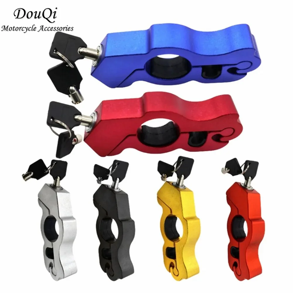 Universal-Motorcycle-Handlebar-Lock-CNC-Aluminum-Alloy-Brake-Handle ...