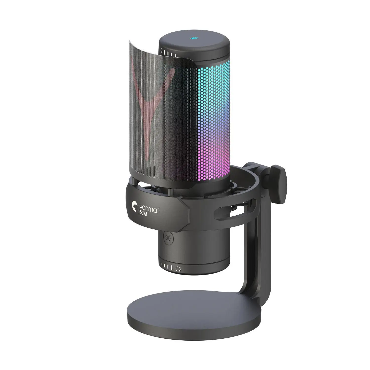 Yanmai-GM7 Microfone RGB USB Tipo C, Microfone, Gaming Mic para Podcasts, Podcasts, Streaming de ...