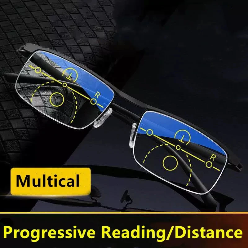 Progressive-Reading-Glasses-Multifocal-Anti-blue-Light-Smart-Zoom ...