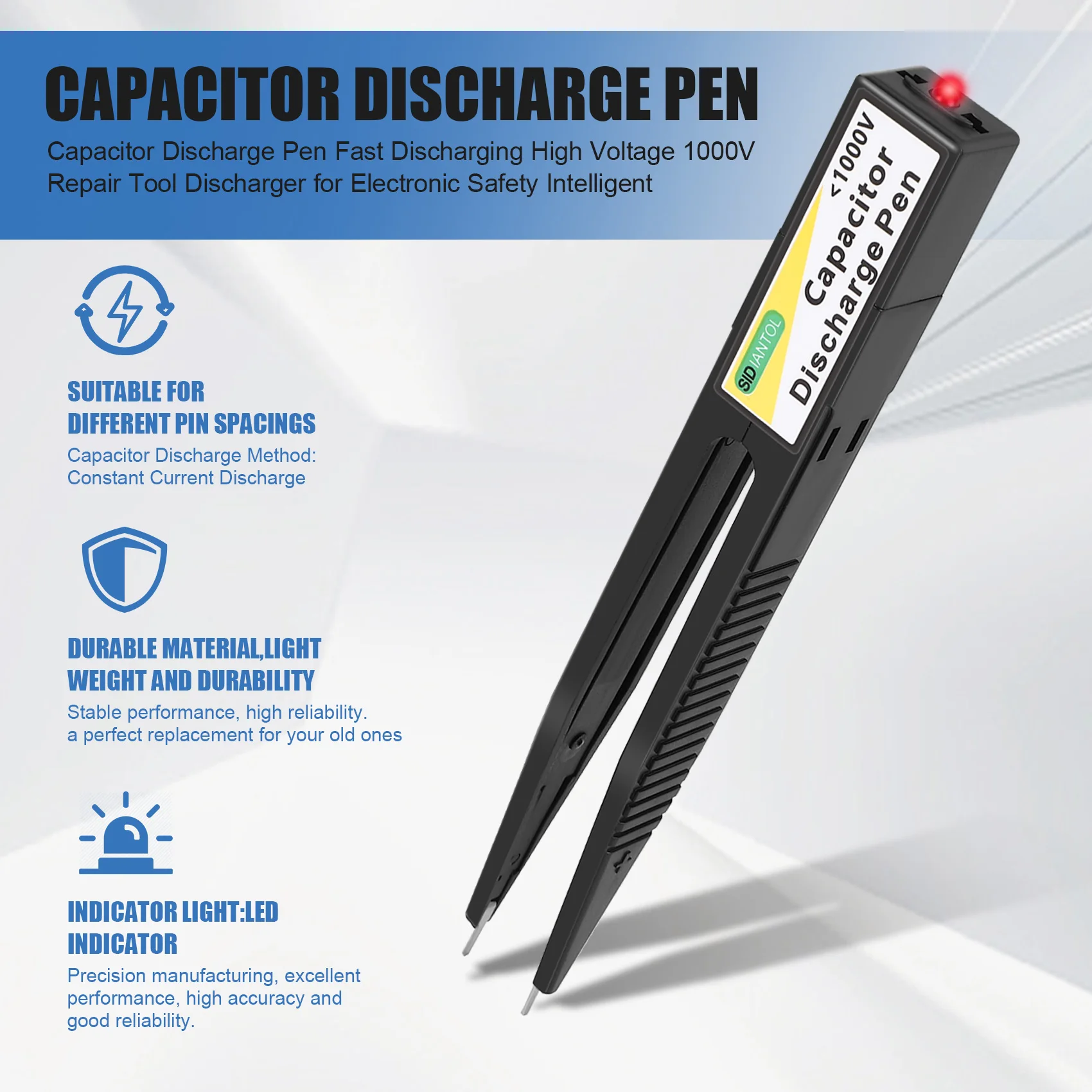 REST Capacitor Discharge Pen Fast Discharging High Voltage 1000V Repair ...