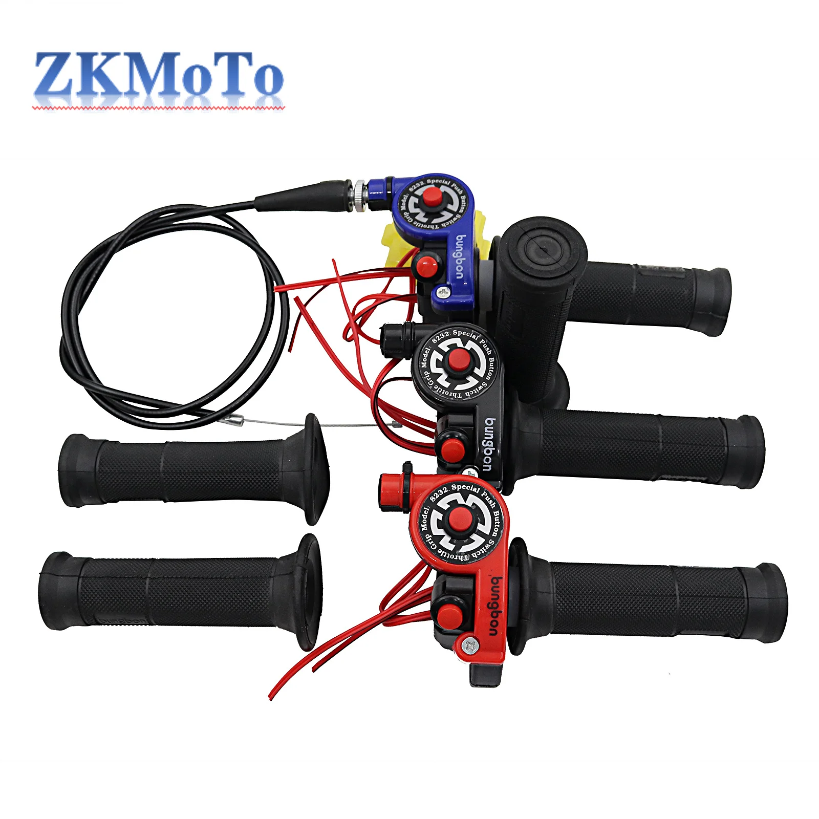 1 Pair 22mm 7/8'' Motorcycle Twist Throttle Grip With Cable Handlebar ...