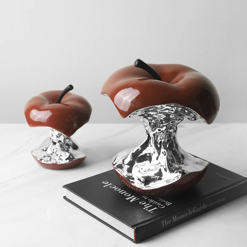 Creative-Art-Abstract-Plating-Gnawed-Apple-Ornament-Home-Living-Room ...